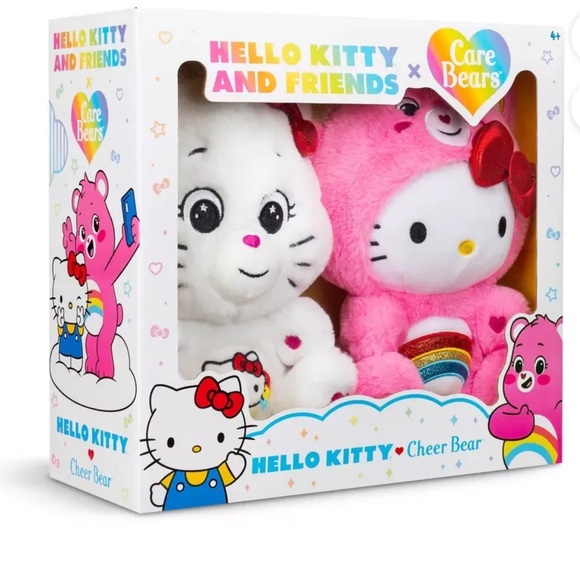 Hello Kitty | Toys | Hello Kitty Cheer Bear Plush Set Pink And White ...